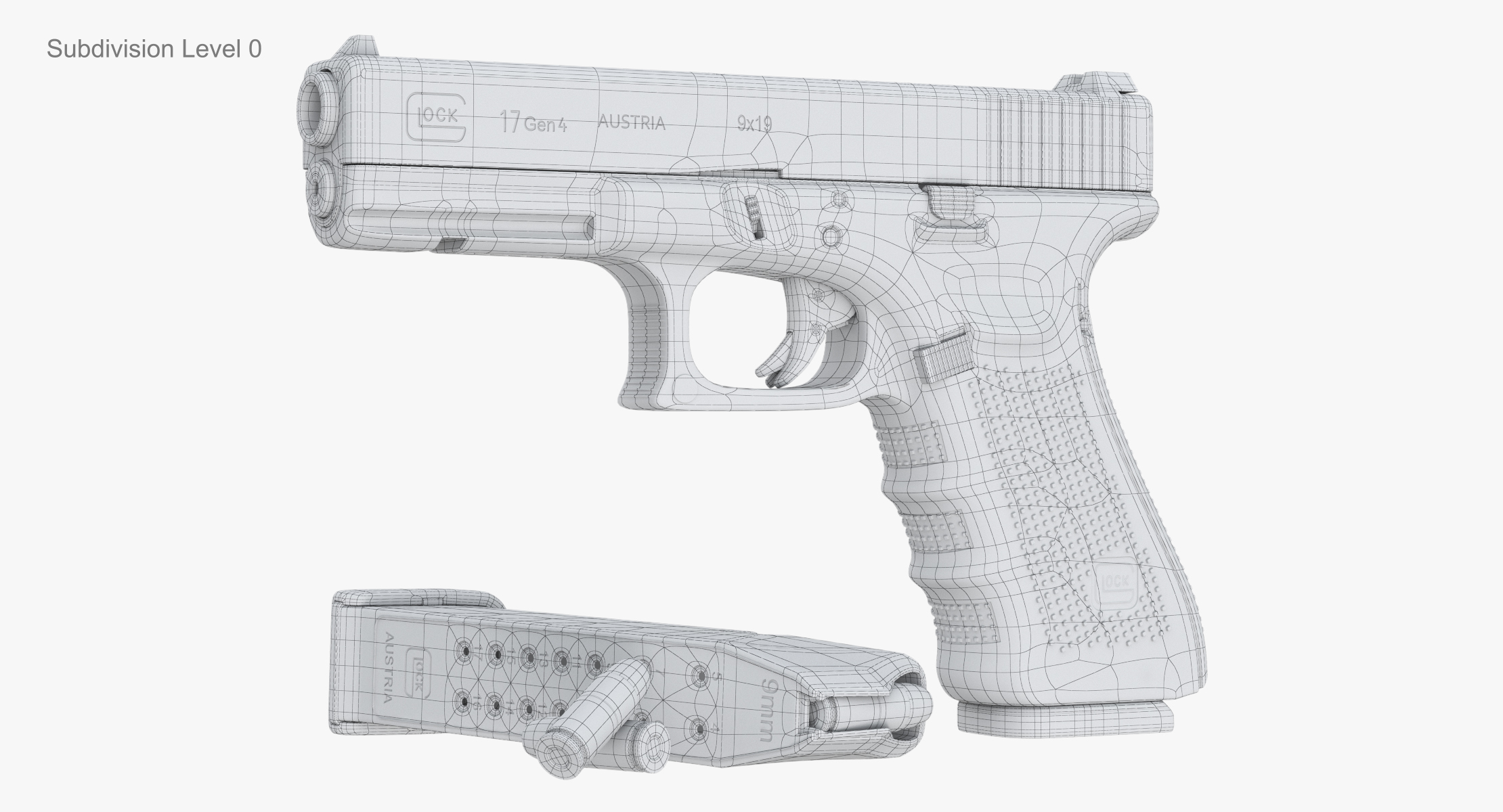 gun glock 17 gen 3d max