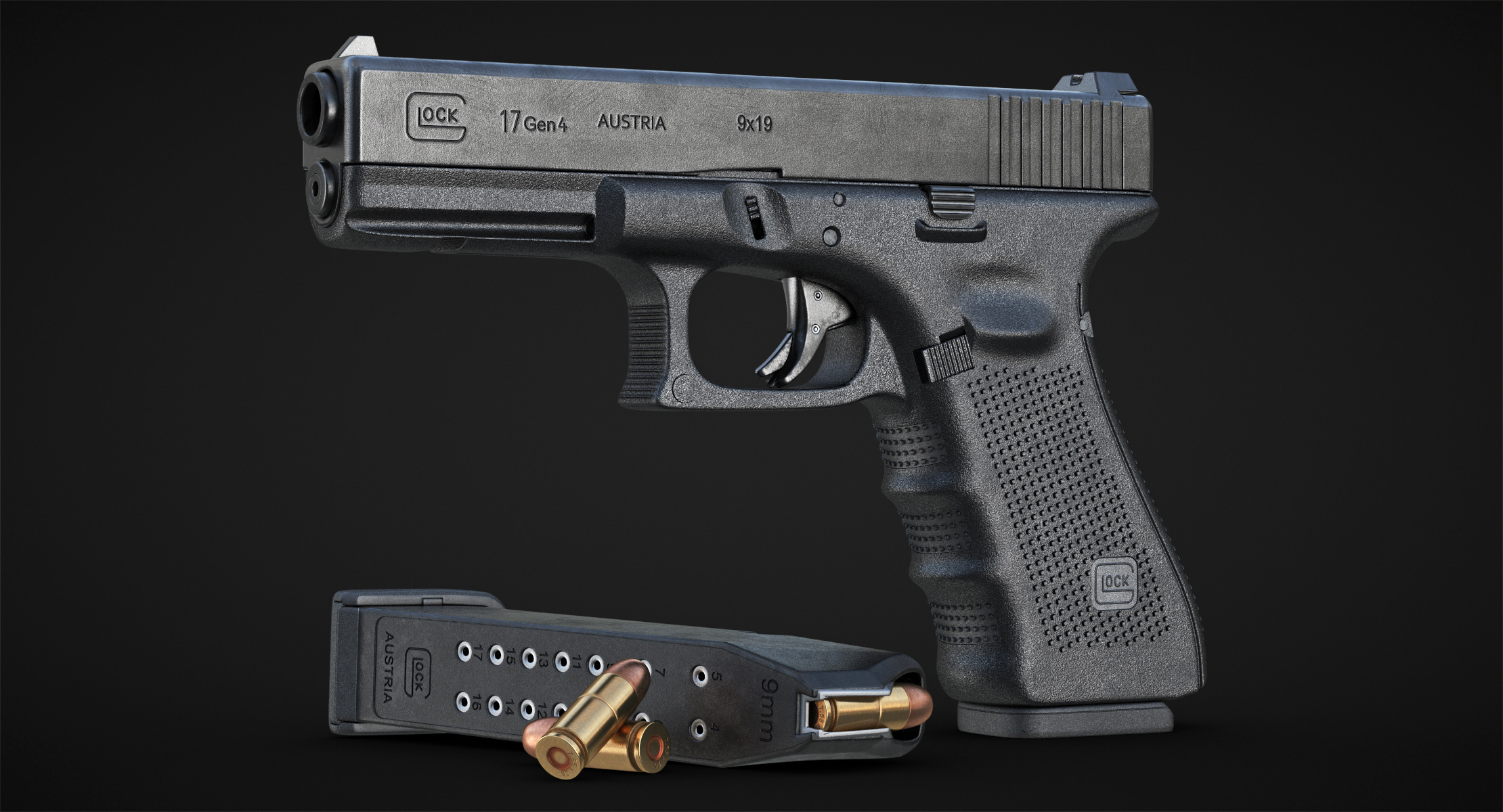 gun glock 17 gen 3d max