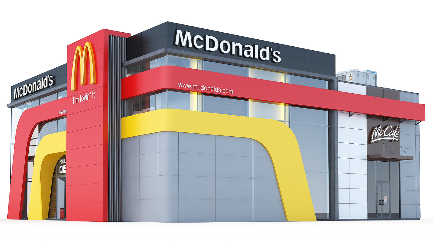 3d model of mcdonalds restaurant