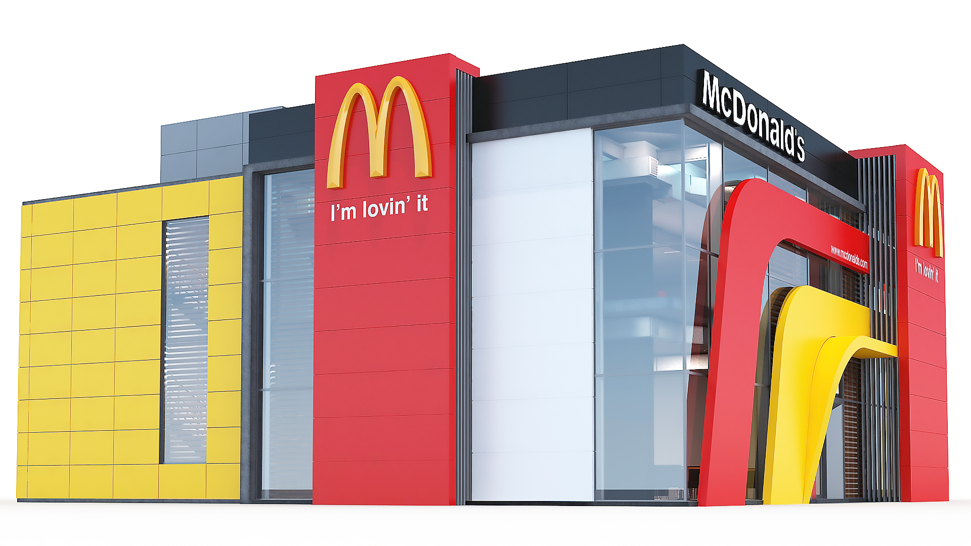 3d model of mcdonalds restaurant