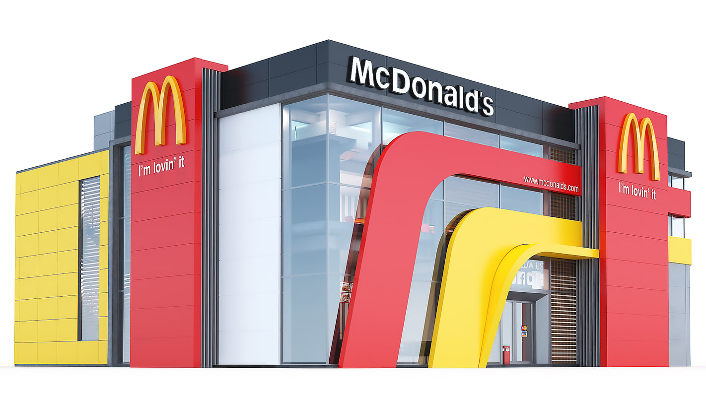 3d model of mcdonalds restaurant