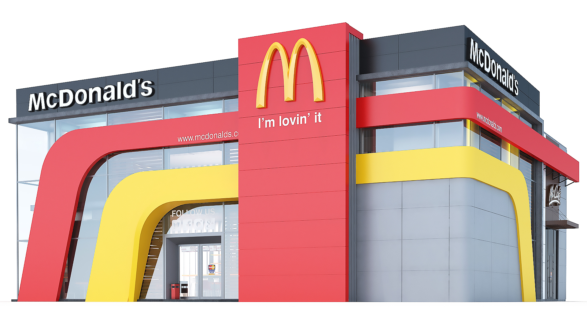 3d model of mcdonalds restaurant