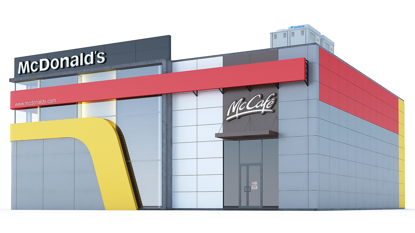 3d model of mcdonalds restaurant