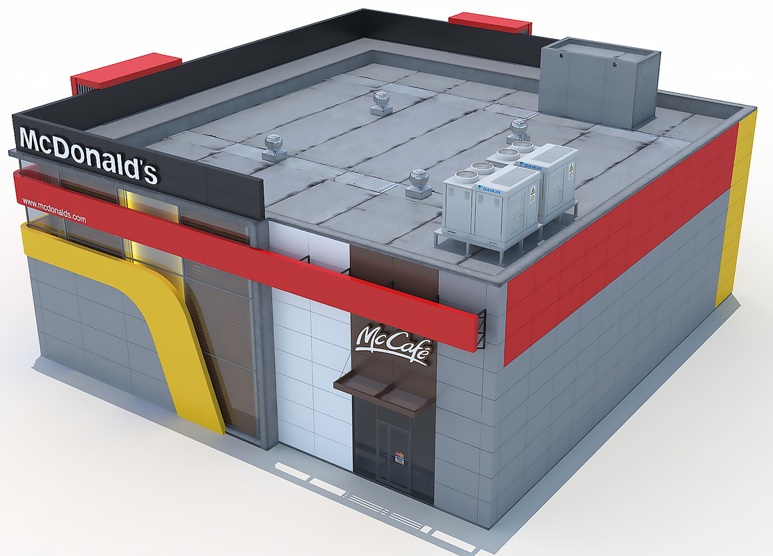3d model of mcdonalds restaurant