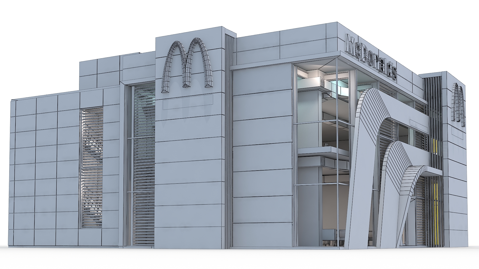 3d model of mcdonalds restaurant