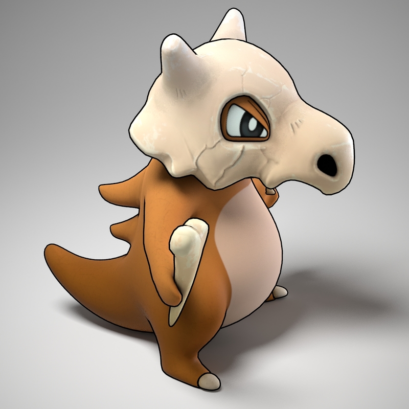 3d model cubone pokemon