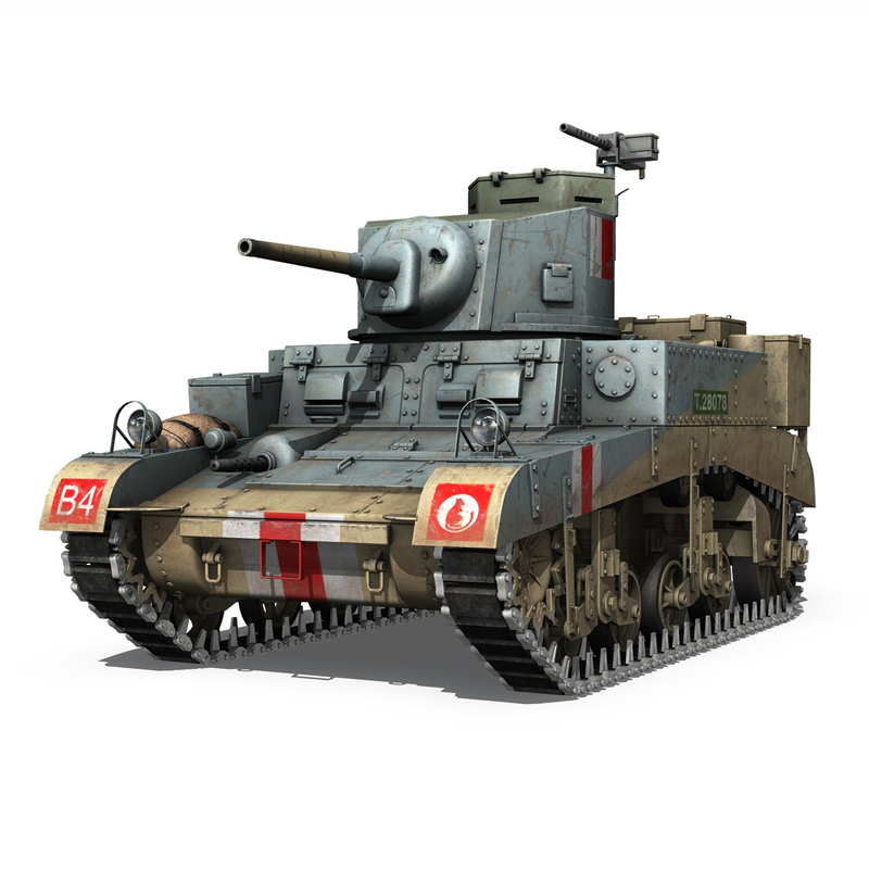 cinema4d british m3 stuart light tank
