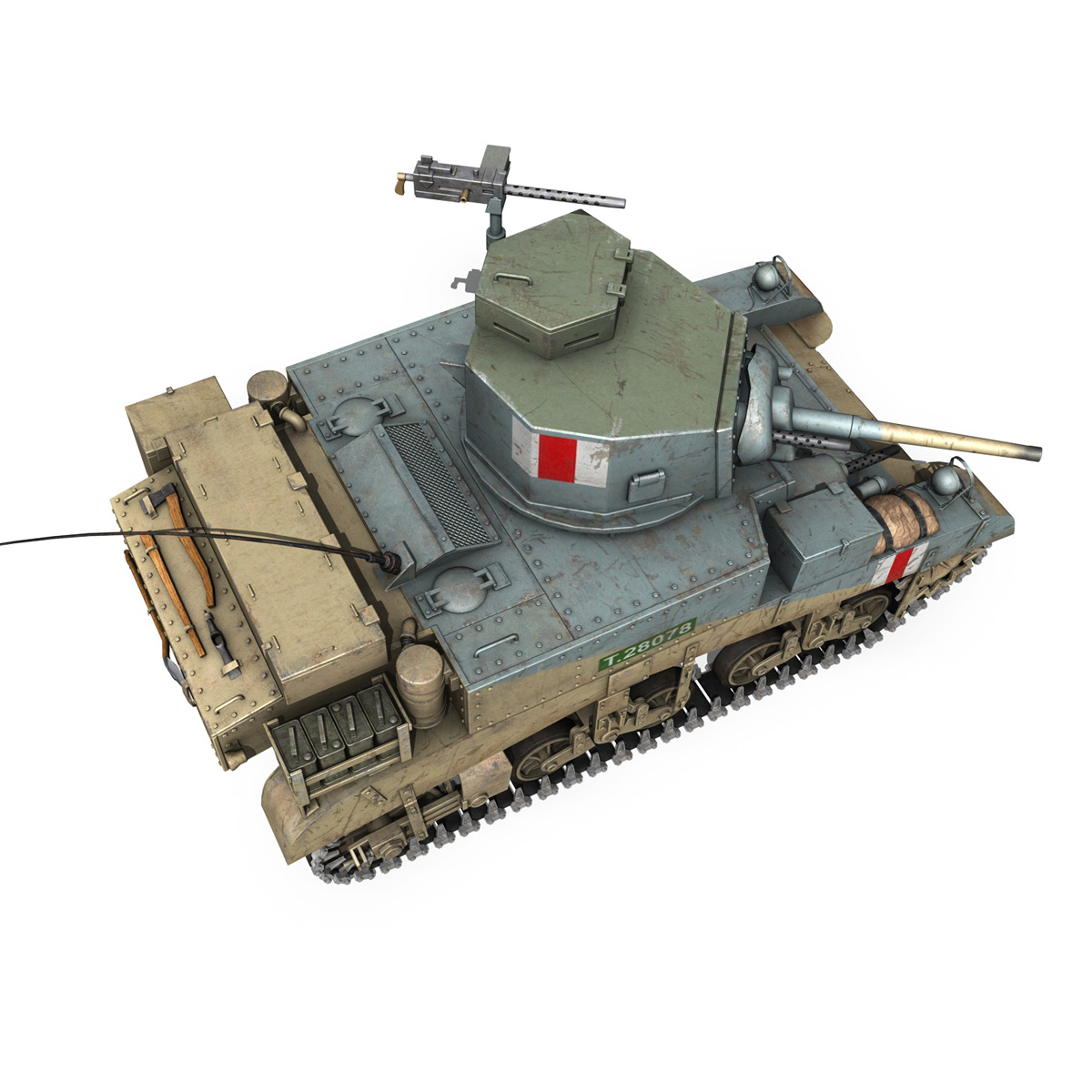 cinema4d british m3 stuart light tank
