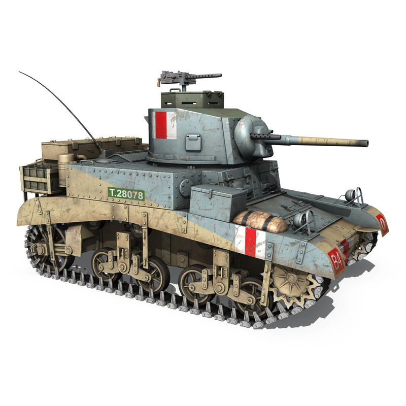 cinema4d british m3 stuart light tank