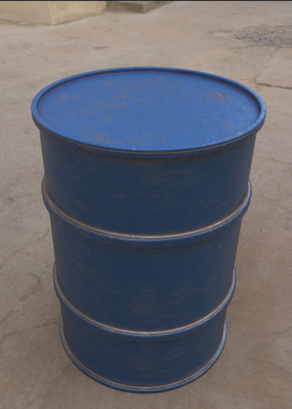 metal barrel 3d fbx