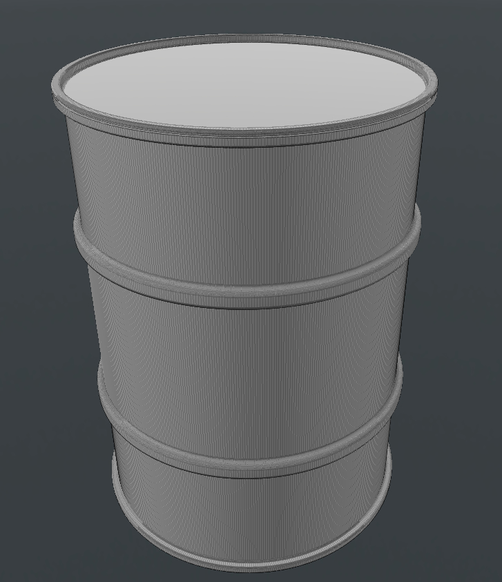 metal barrel 3d fbx