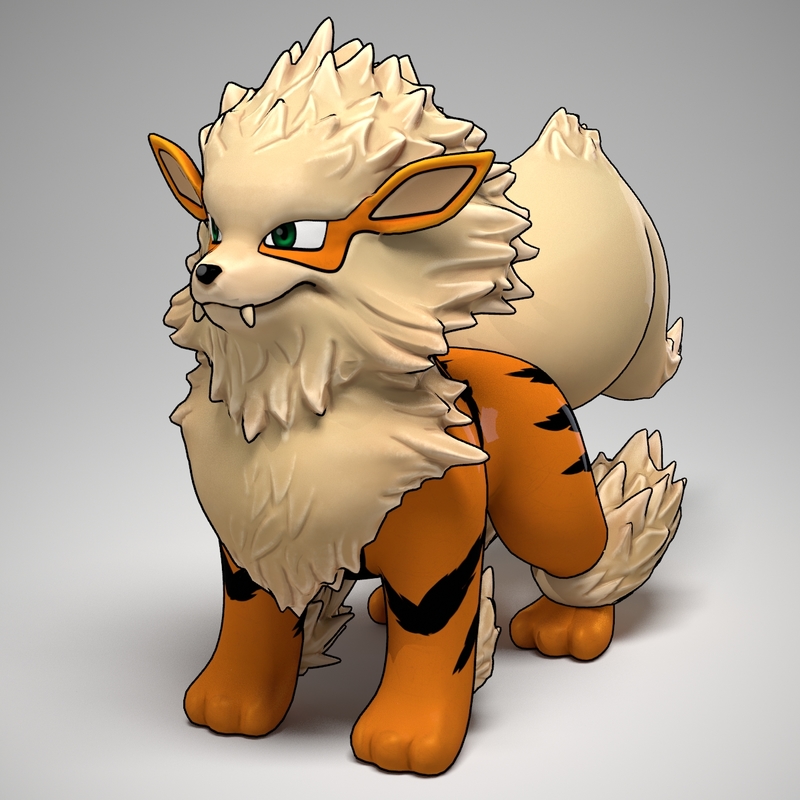 3d model arcanine pokemon
