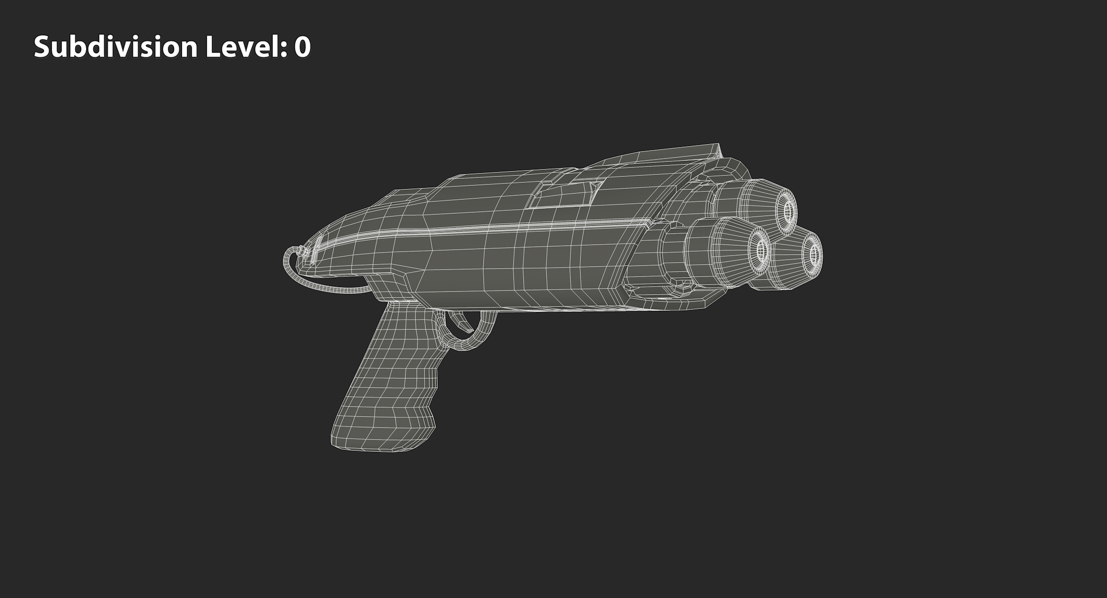 science fiction rifle gun 3d max
