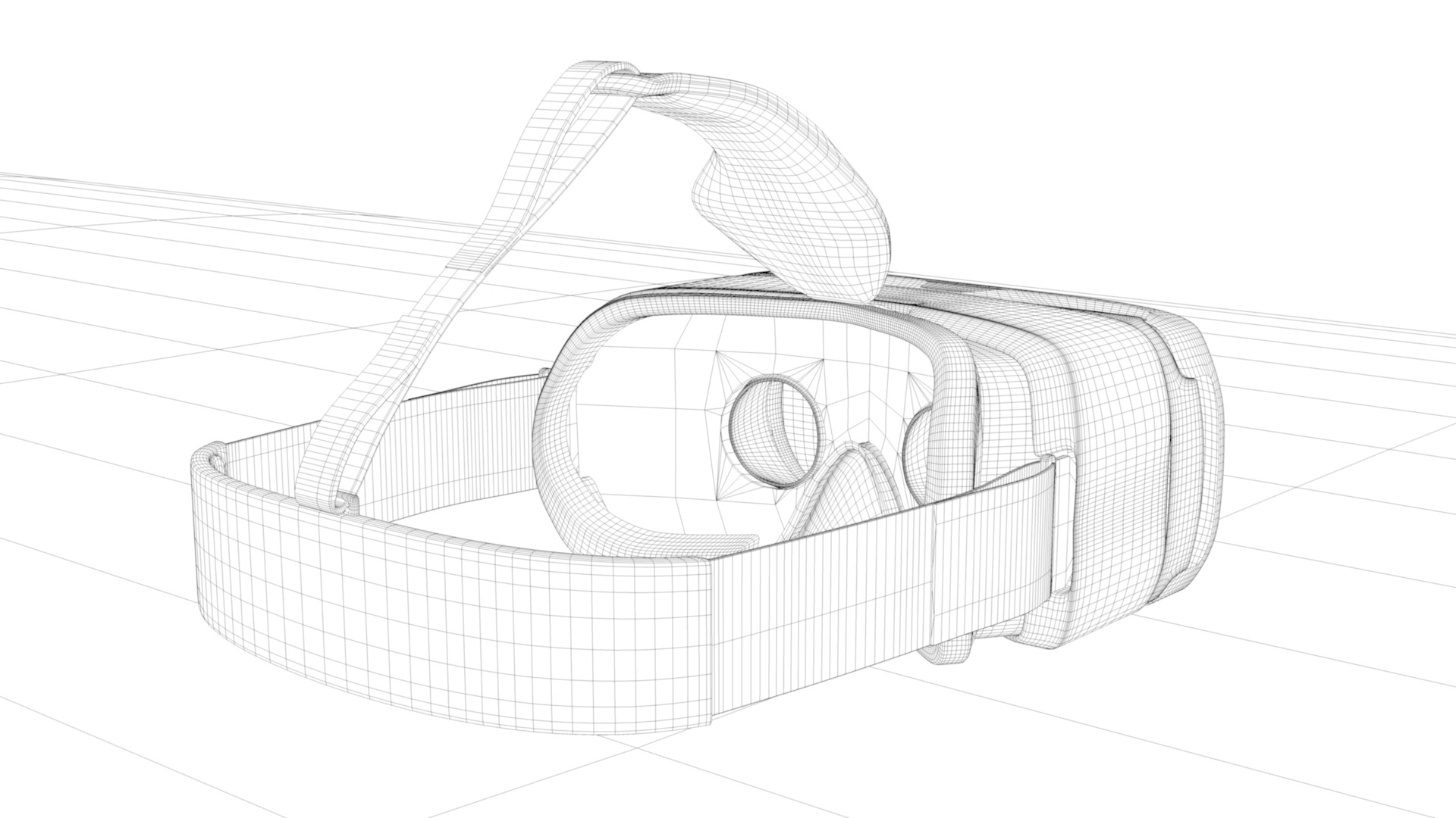 virtual headset samsung gear 3d model