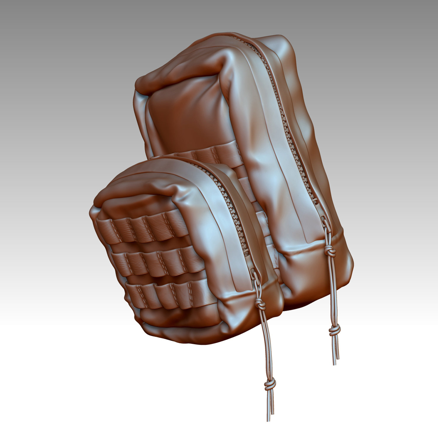 zbrush molle tactical bag 3d model