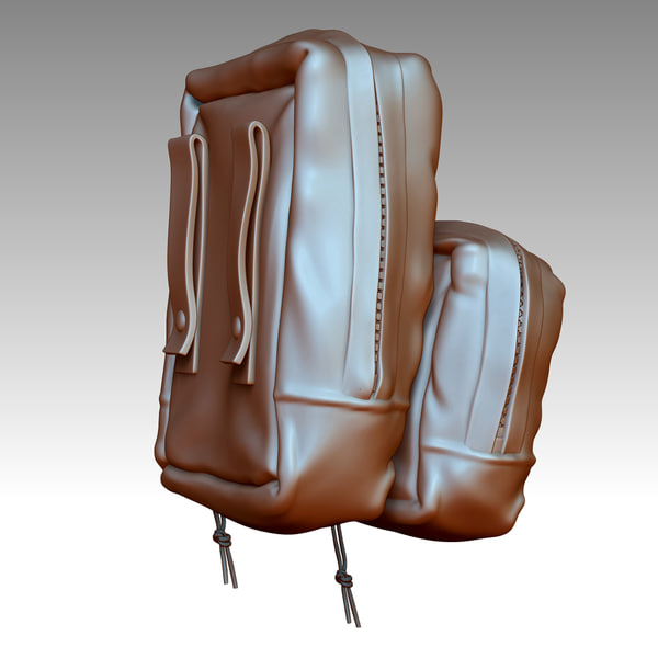 zbrush molle tactical bag 3d model