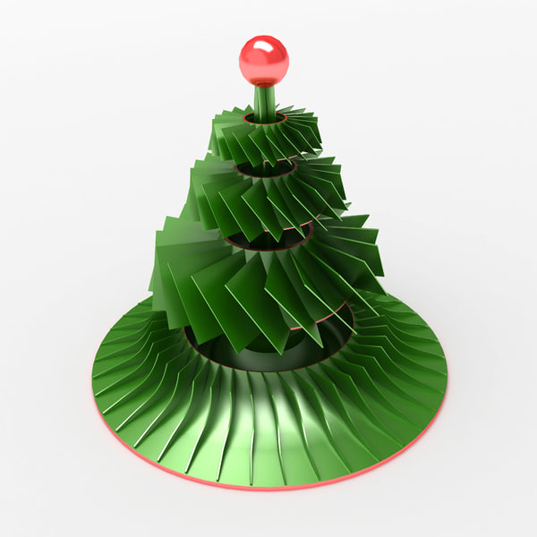 3d design christmas tree metal