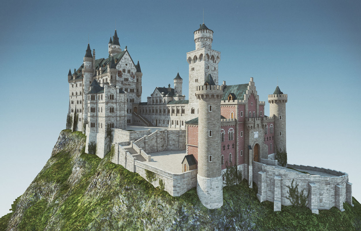 german neuschwanstein 3d max