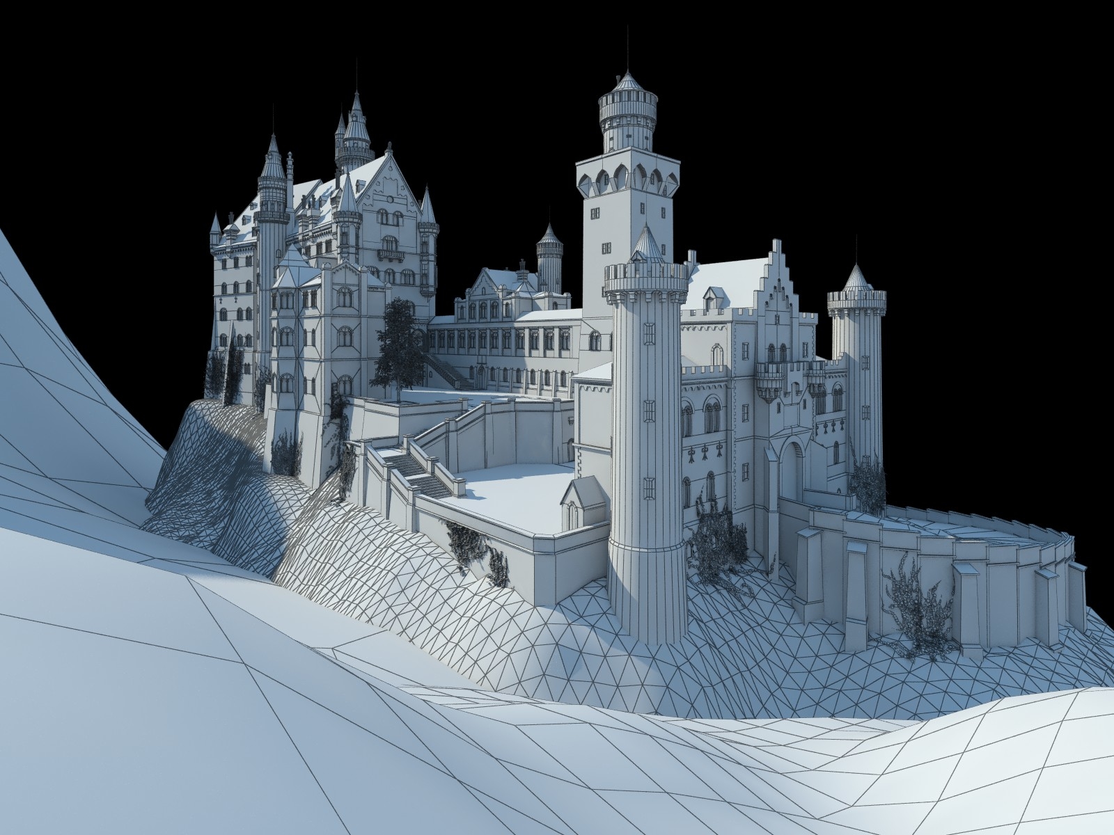 german neuschwanstein 3d max