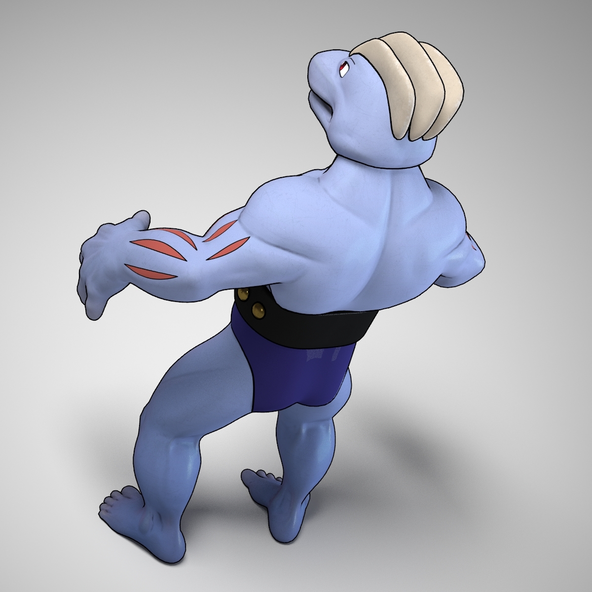 machoke pokemon 3d obj