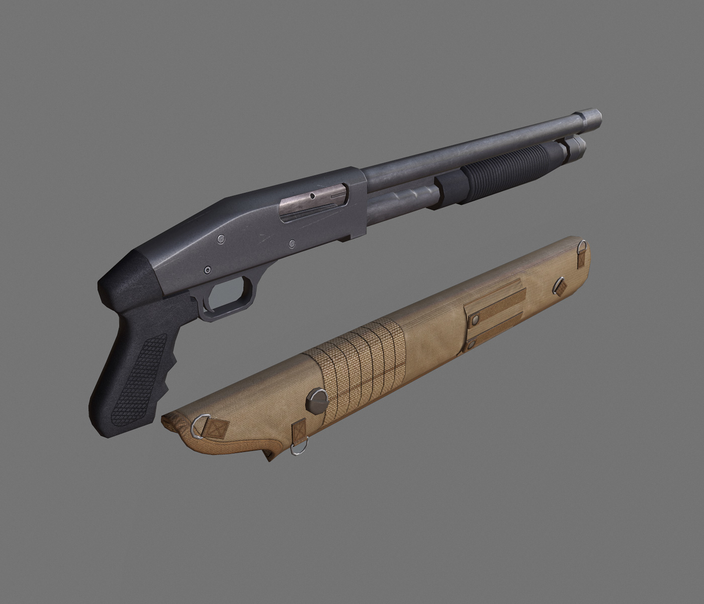 3d gun shotgun model
