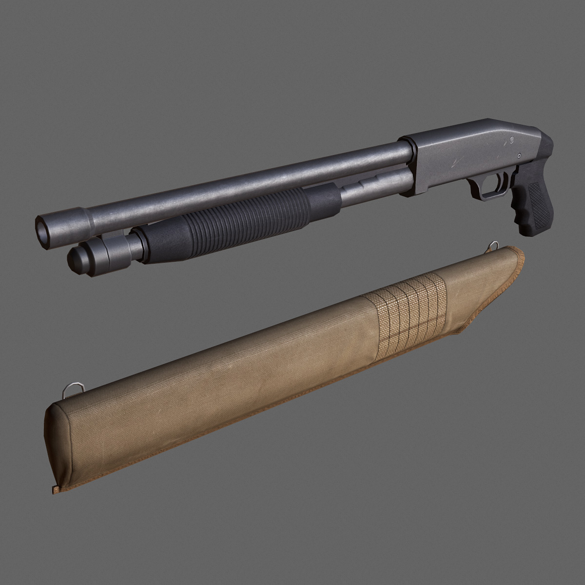3d gun shotgun model