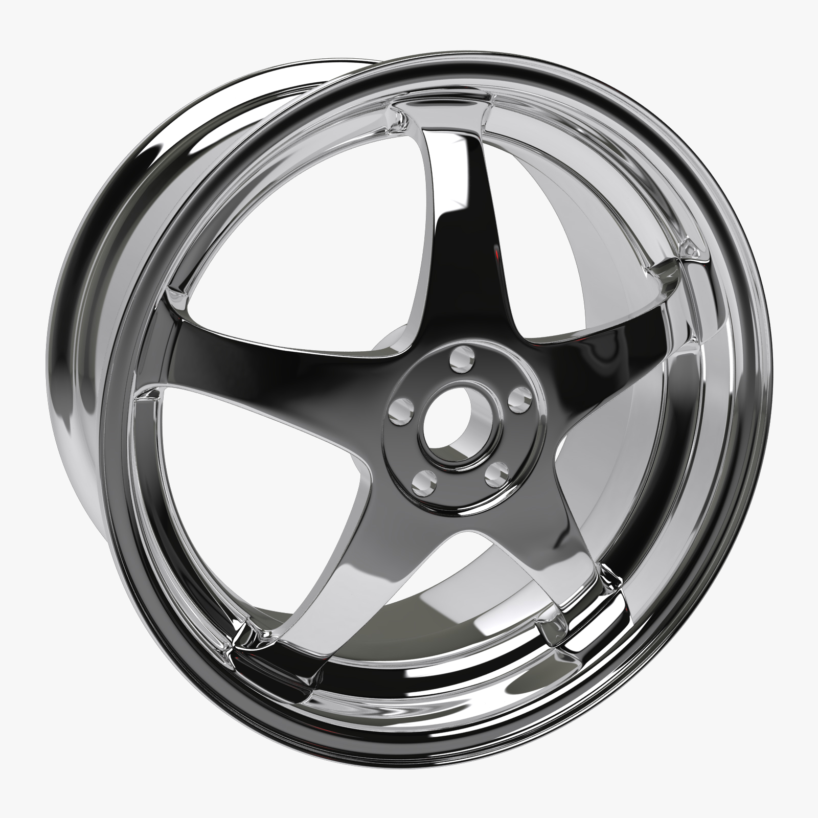 5 spokes rim obj