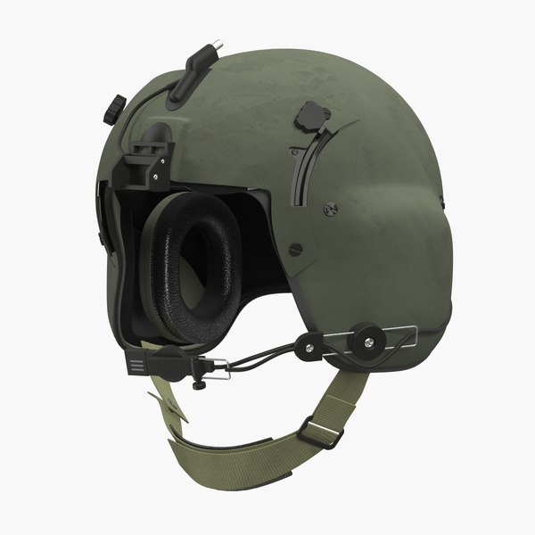 modèle 3D de Casque de pilote d'hélicoptère militaire américain ...