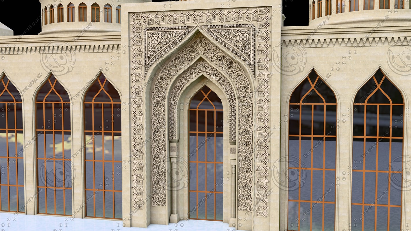 modelling mosque bibiheybet 3d model