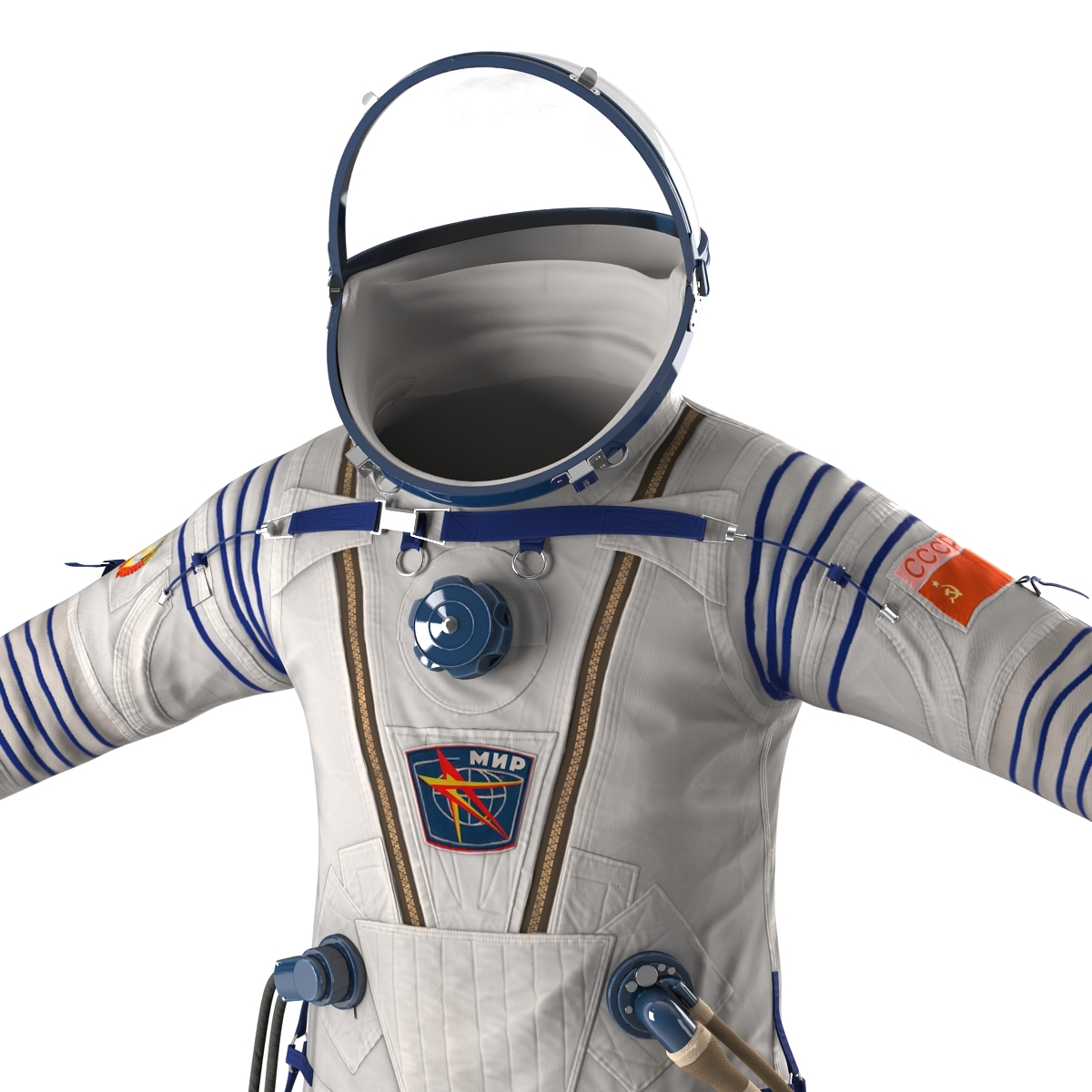 3d russian space suit sokol model