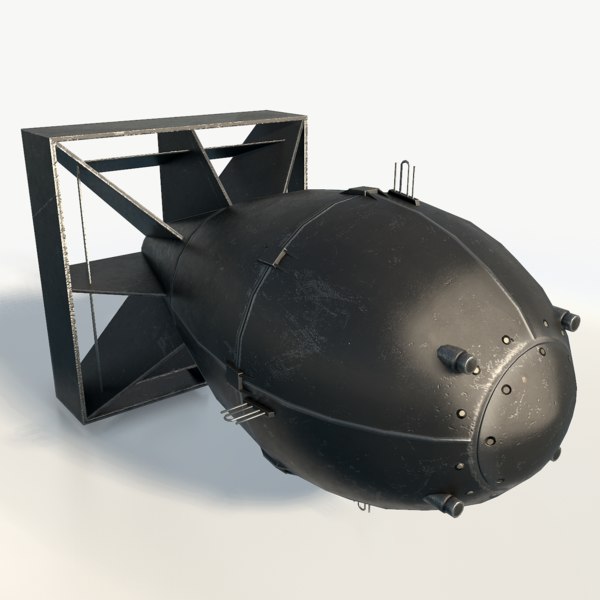 3d nuclear bomb fat man model