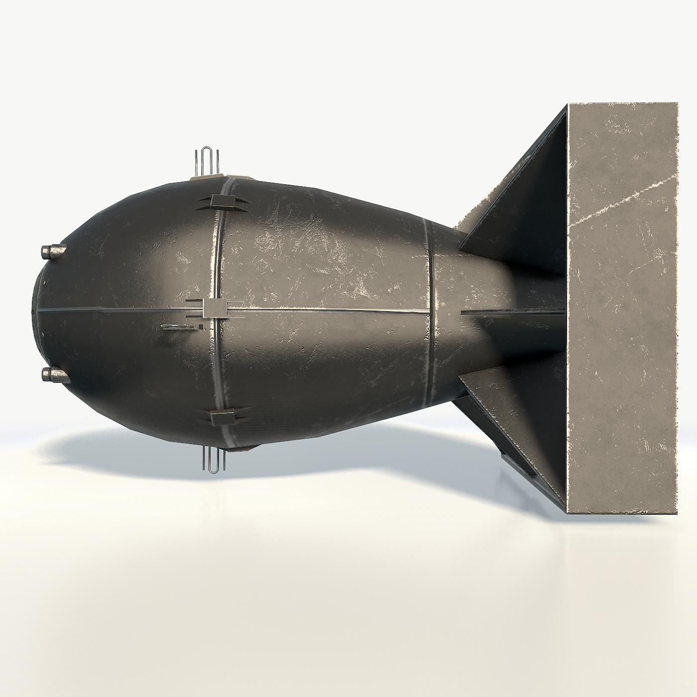 3d nuclear bomb fat man model