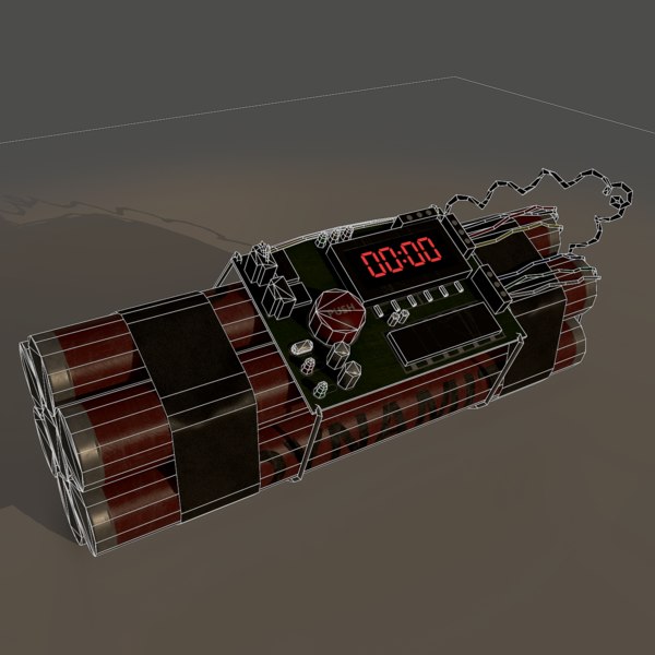 3d dynamite bomb timer model