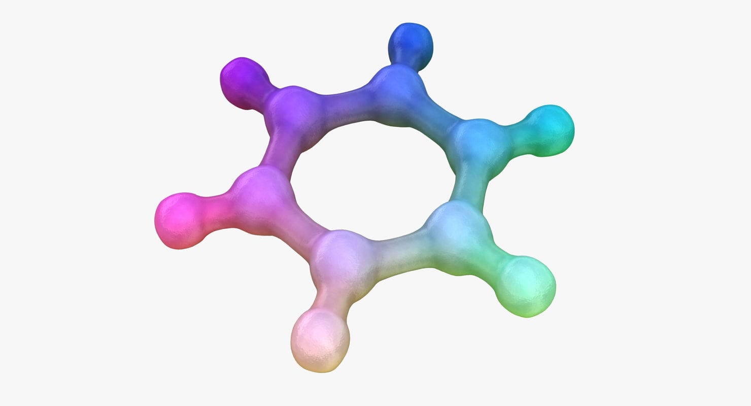 3d model benzene 2
