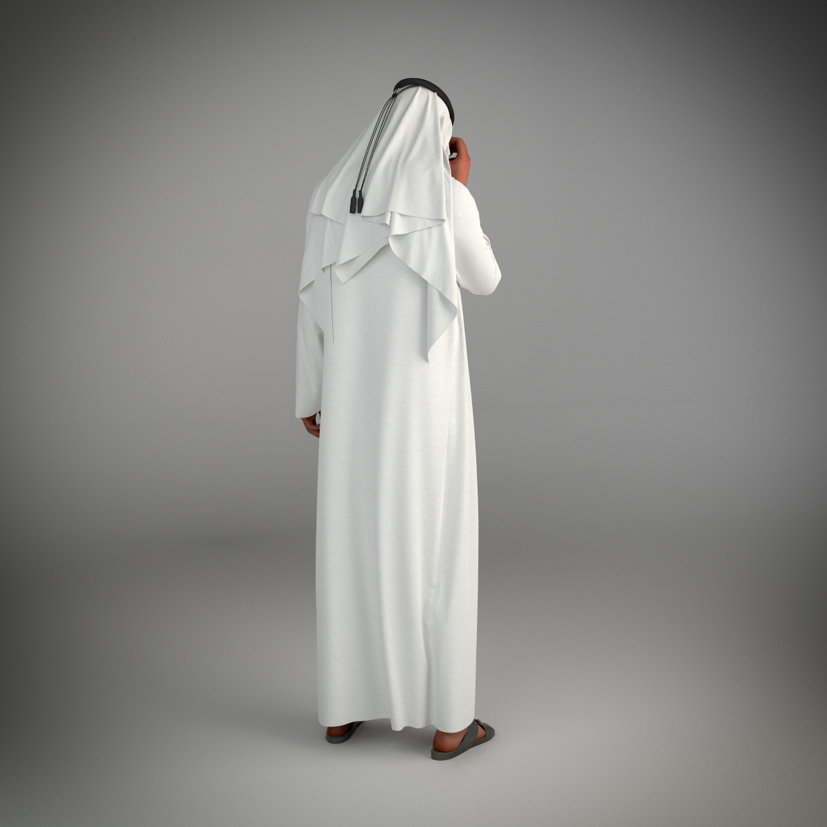 3d arab man traditional dubai