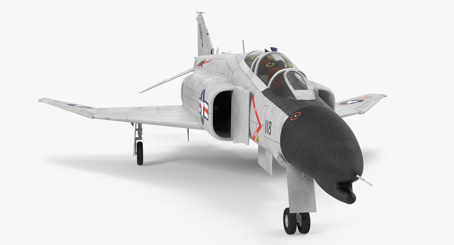 3d model f-4 phantom ii navy