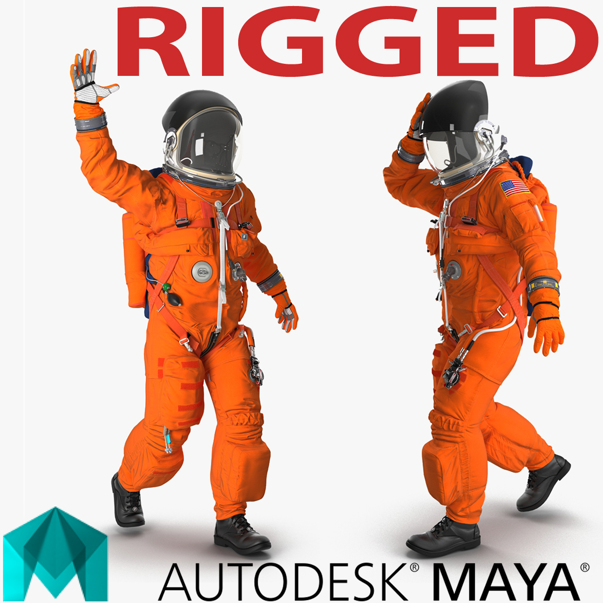 3d model advanced crew escape suit