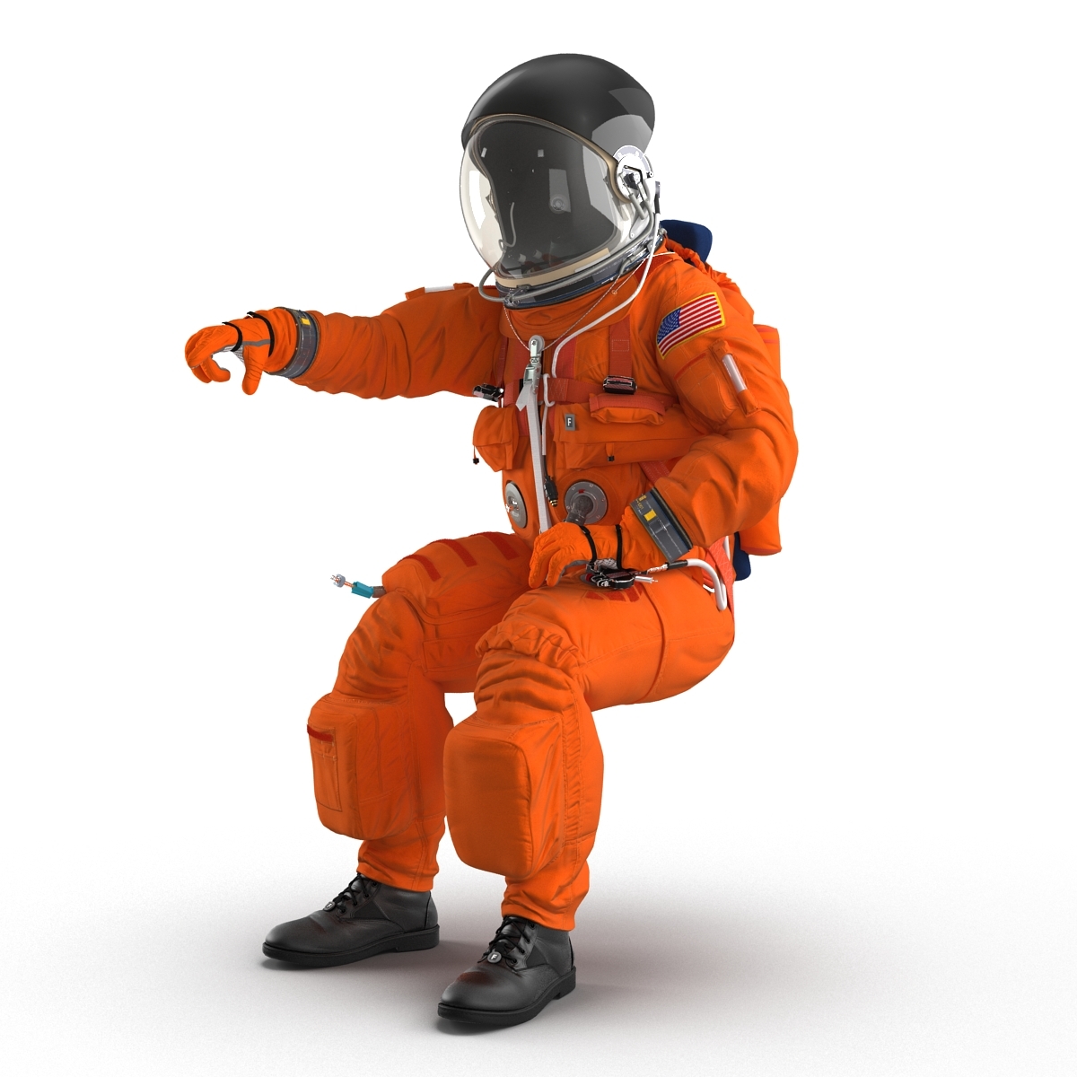 3d model advanced crew escape suit
