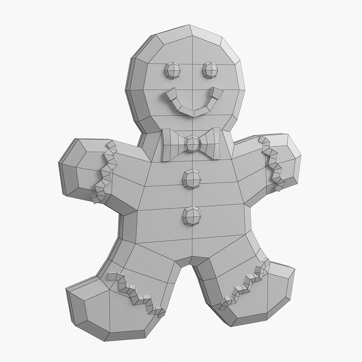 3d gingerbread cookie ginger model