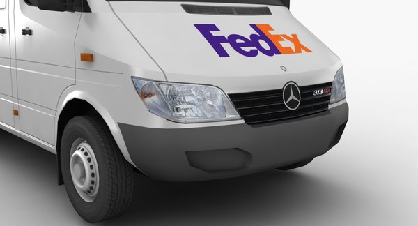mercedes sprinter fedex 3d 3ds