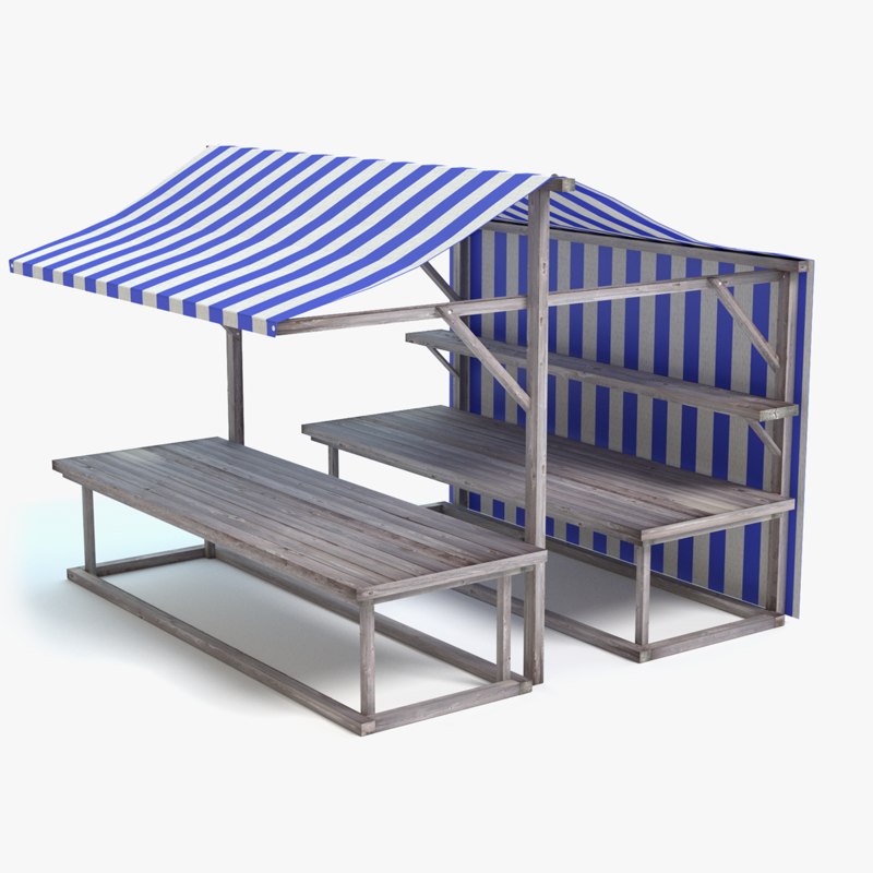 vendor stand 3d max