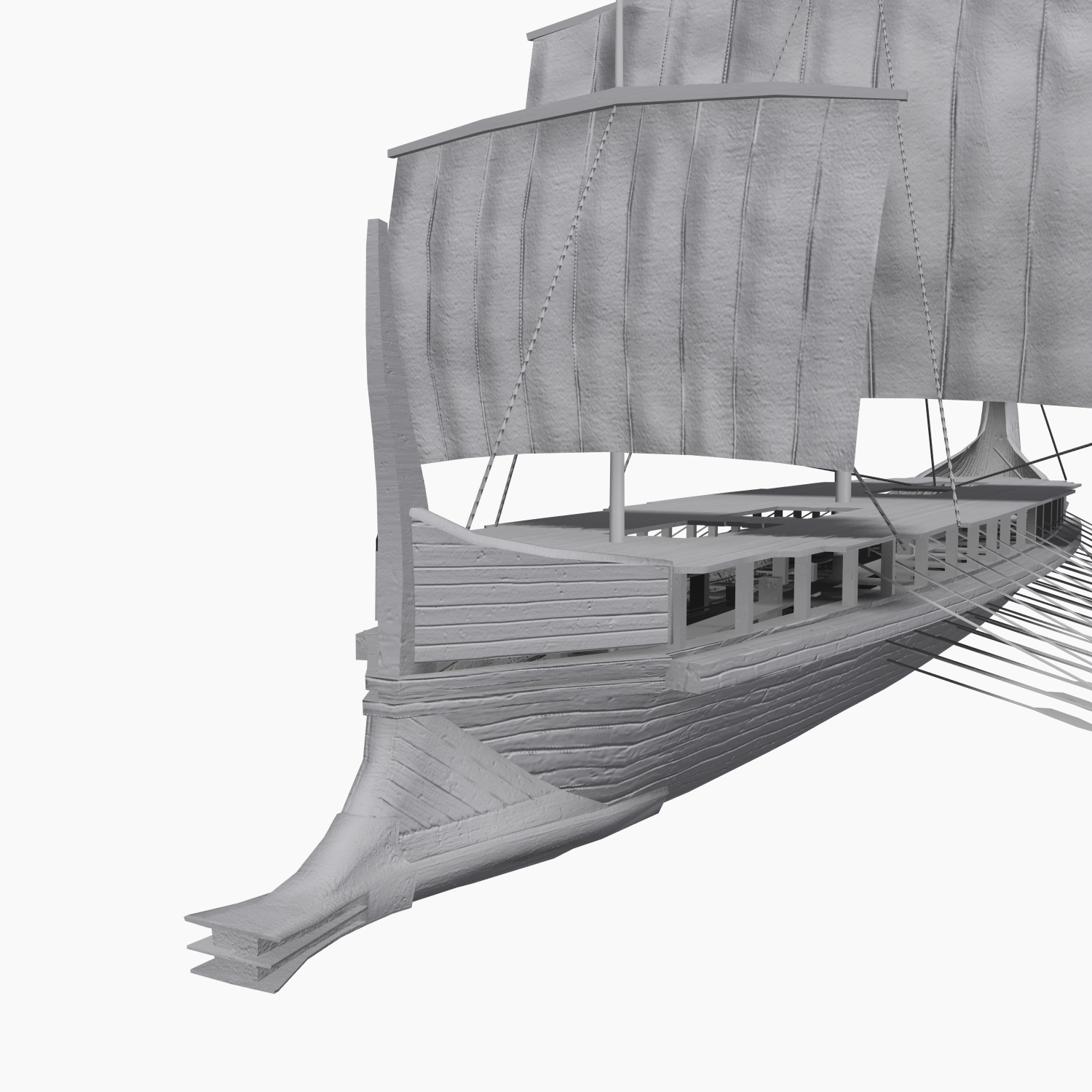 historical greek trireme 3d max