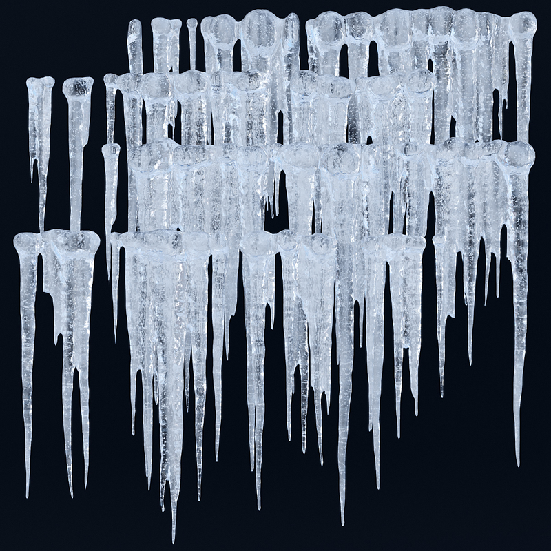 3d model icicle set