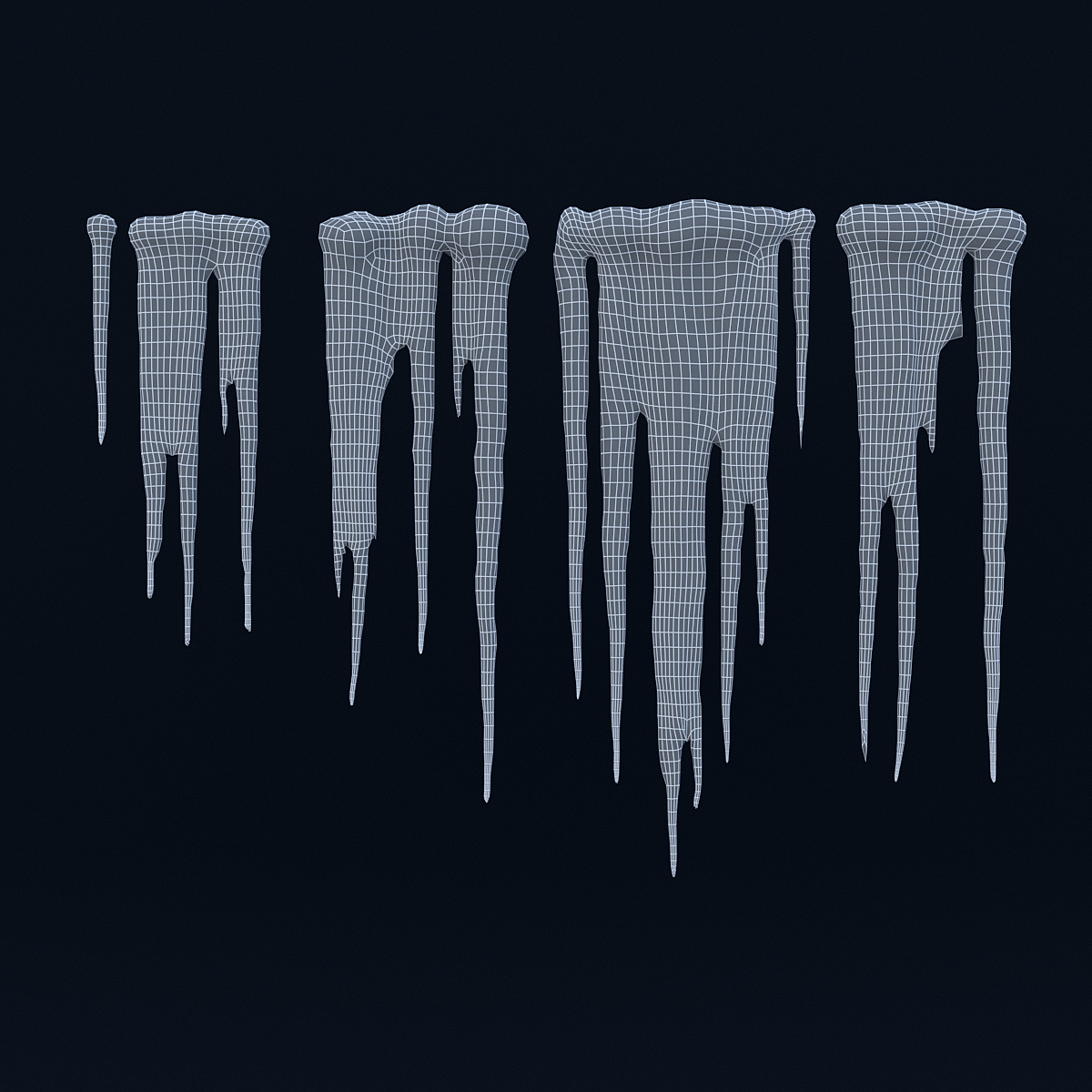 3d model icicle set