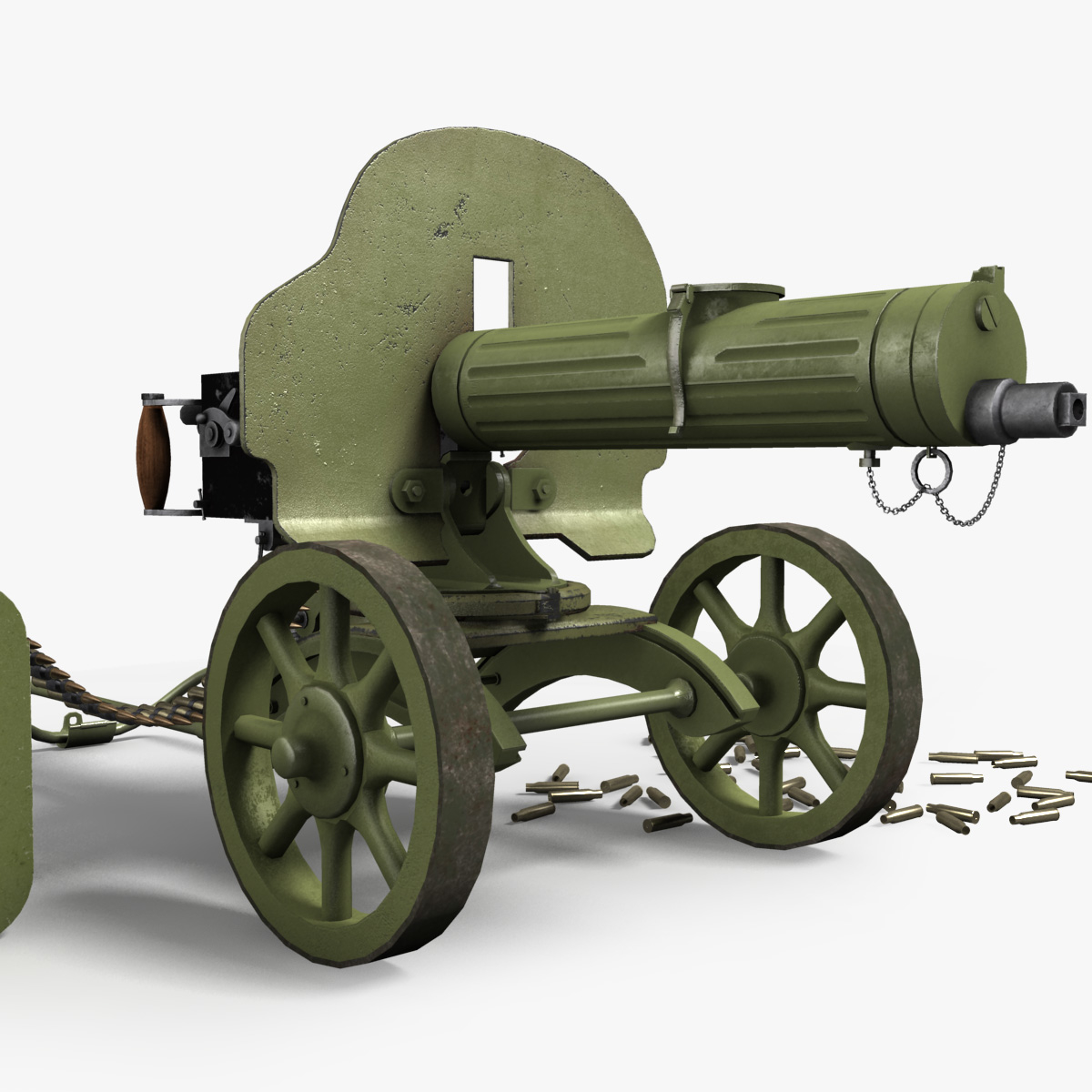 3d model machine gun