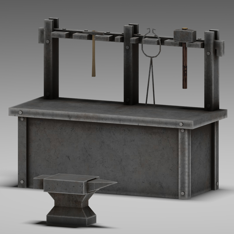 blacksmith table 3d max