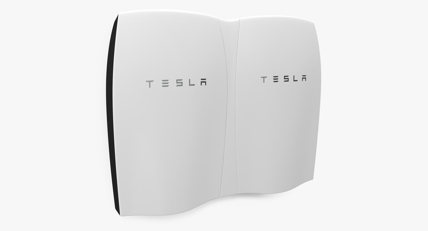 tesla powerwall double unit 3d model