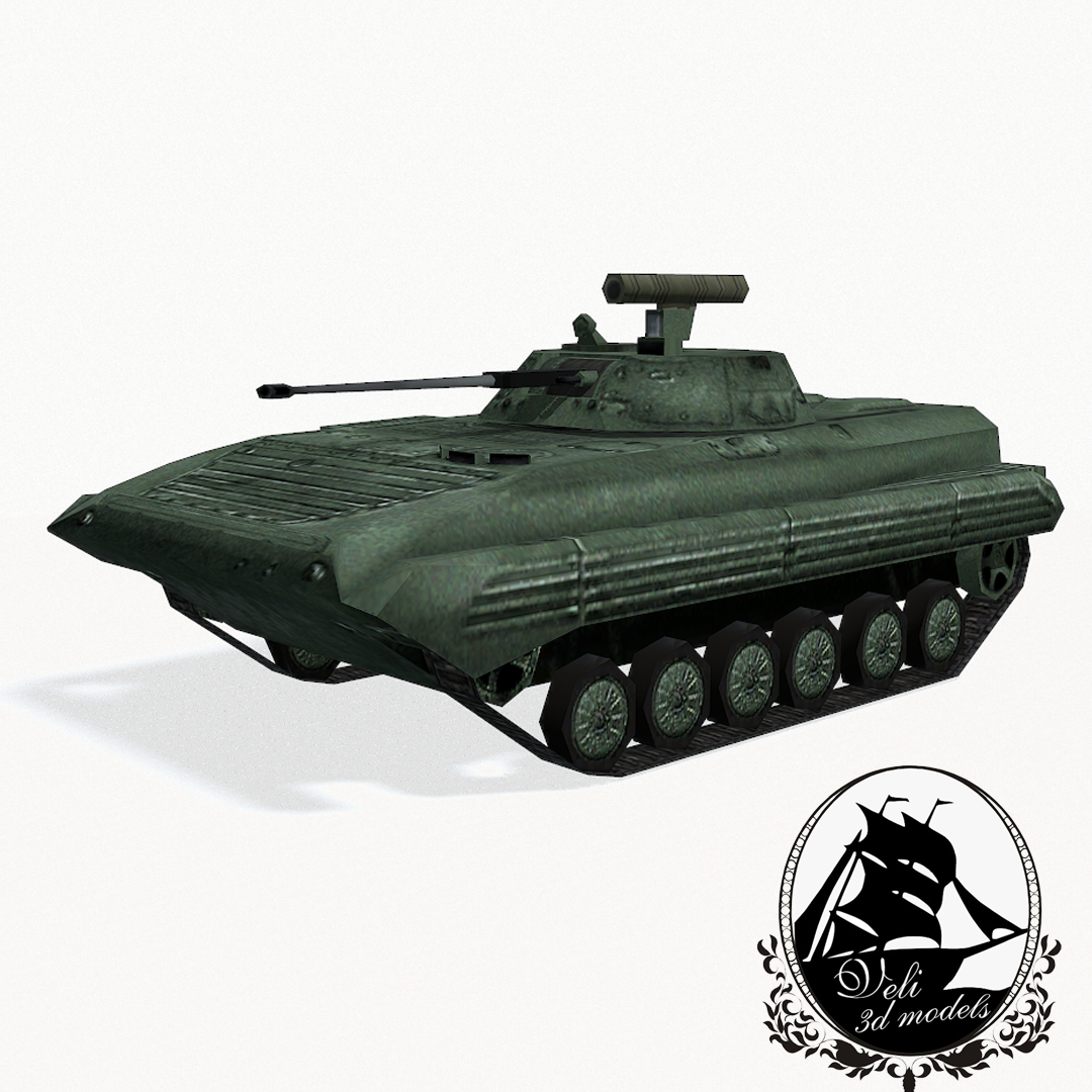 3d model bmp-2 second-generation amphibious