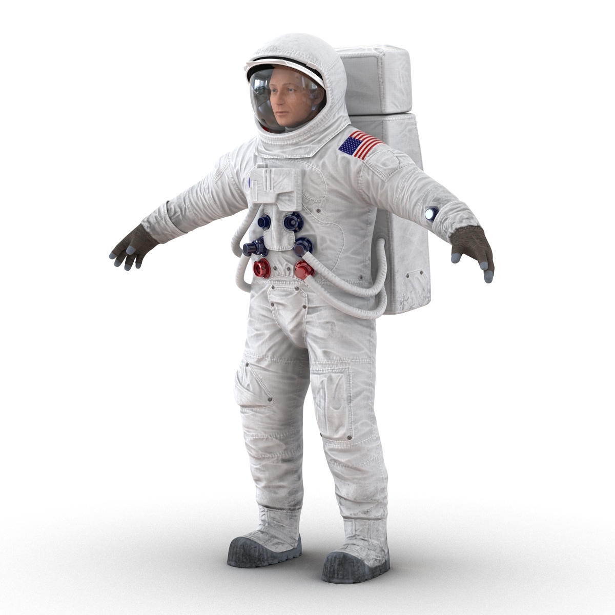 3d model astronaut nasa wearing spacesuit