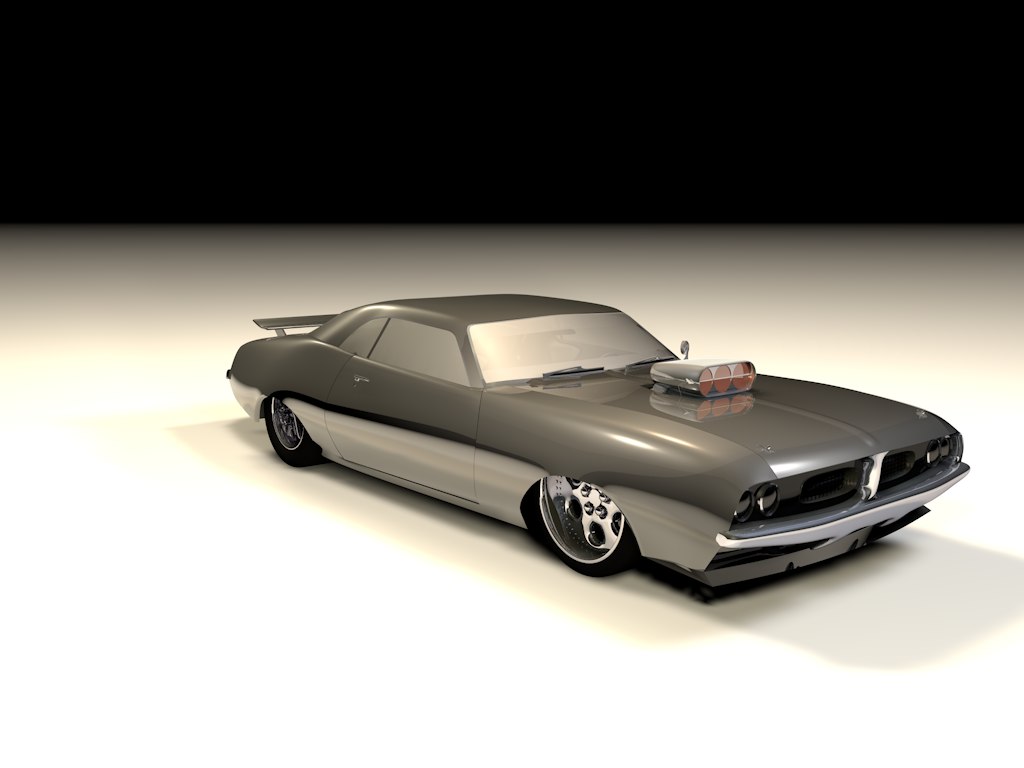 classic drag car 3d model